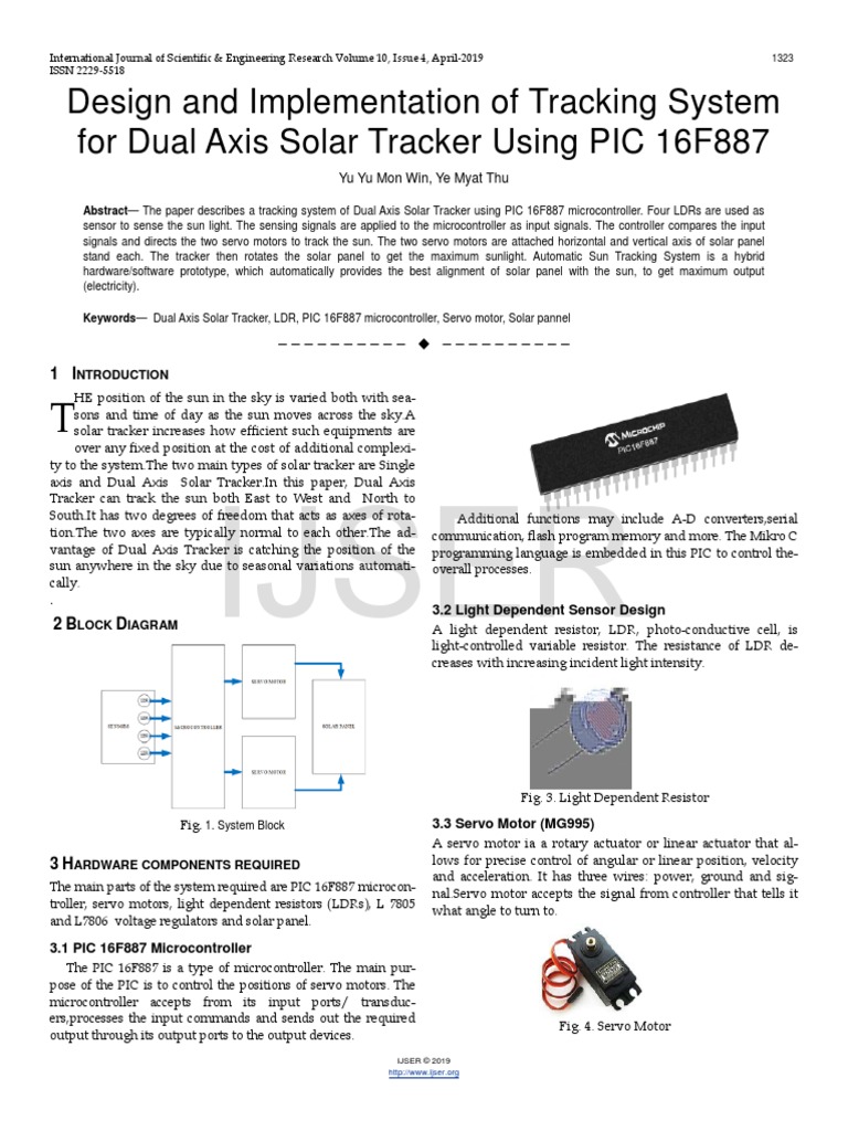 Design and Implementation of Tracking System For Dual Axis Solar ...