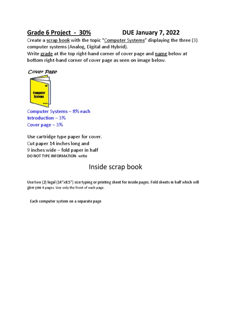 Grade 6 Project | PDF