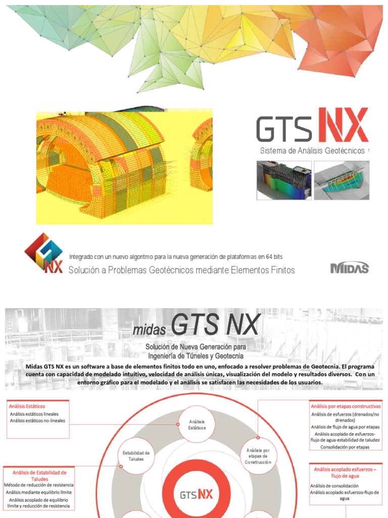 Catálogo Midas GTS NX | PDF | Método de elementos finitos | Ingeniería ...