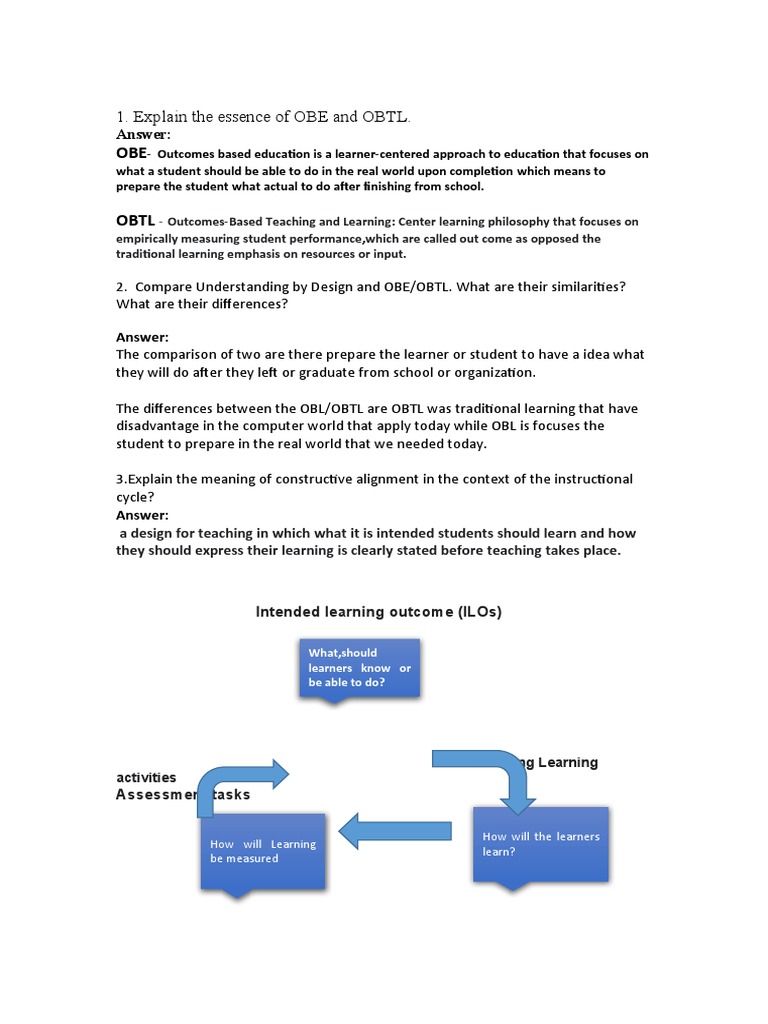 Explain The Essence of OBE and OBTL | PDF