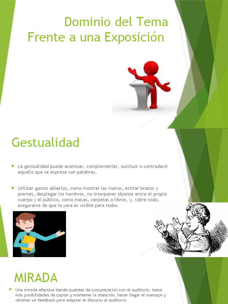 Dominio Del Tema Frente A Una Exposición | PDF | Hablar en público | Ritmo