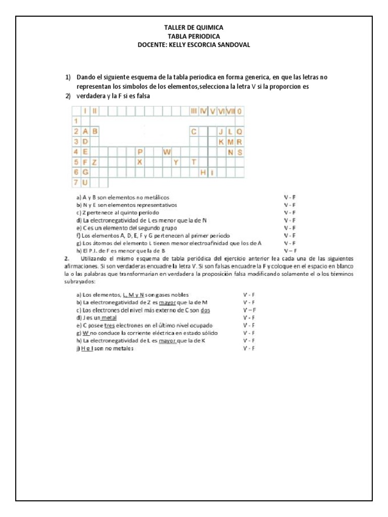 Taller Quimica 7 Grado Pdf