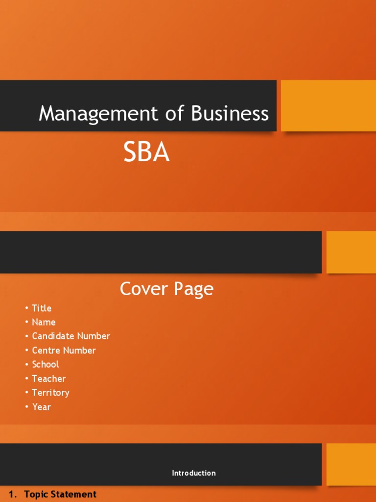 MOB SBA Introduction | PDF