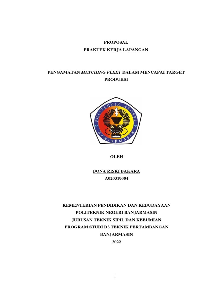 PROPOSAL MAGANG - Tambang | PDF PROPOSAL MAGANG - Tambang | PDF