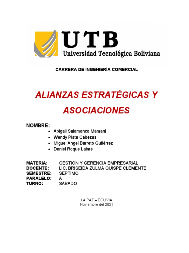 Alianzas Estrategicas y Asociaciones | PDF | Proyecto conjunto | Mercado (economía)