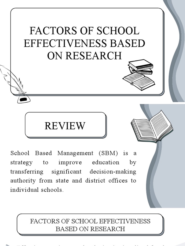 Factors of School Effectiveness Based On Research | PDF