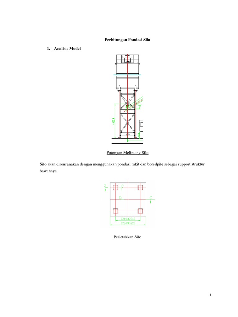 Laporan Struktur Pondasi Silo | PDF