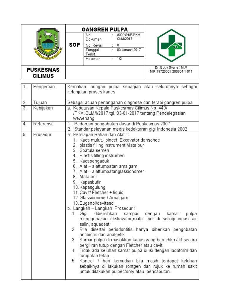 Spo 19 Gangren Pulpa | PDF