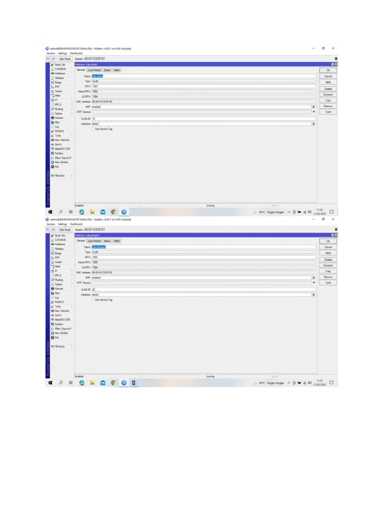 Langkah Konfigurasi Mikrotik | PDF