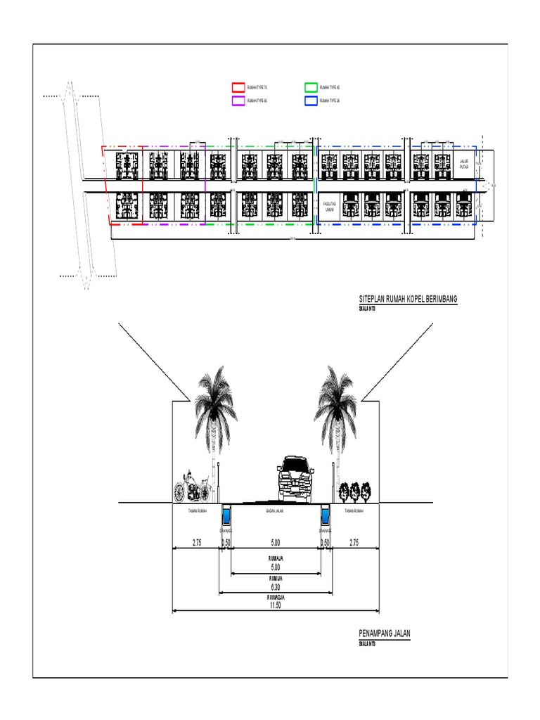 5 Siteplan Perumahan Kopel Berimbang Tipe 36 45 60 70 | PDF