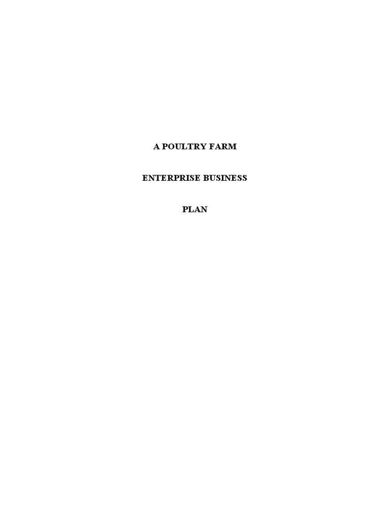 Poultry Farm Business Plan Overview | PDF | Poultry | Poultry Farming