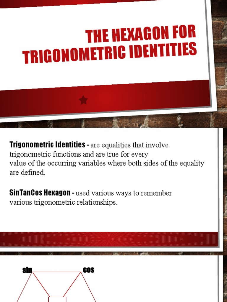 The Hexagon For Trigonometric Identities | PDF | Trigonometric ...