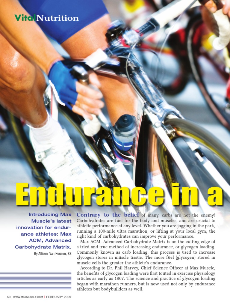 (ACM: Advanced Carbohydrate Matrix) "ENDURANCE IN A BOTTLE" | PDF ...