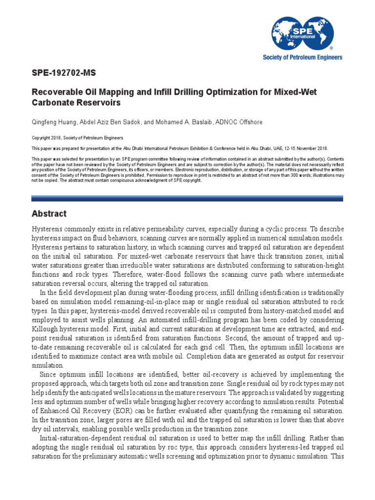 Infill Drilling MApping | PDF