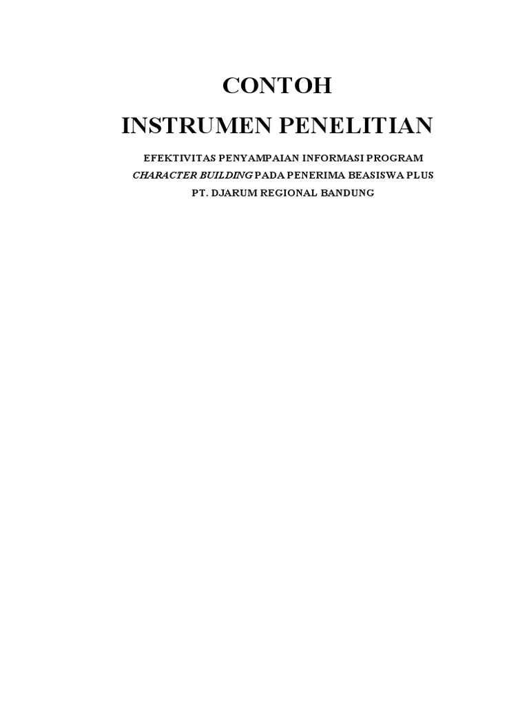 Contoh Instrumen Wawancara Observasi | PDF