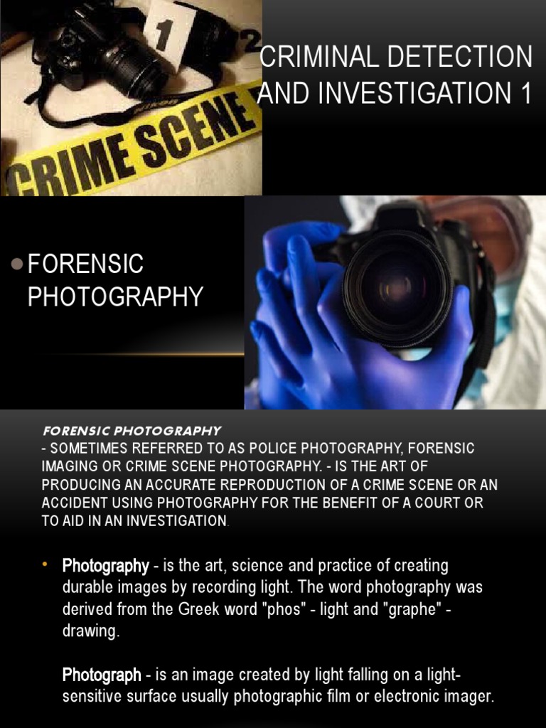 Criminal Detection and Investigation 1 | PDF | Camera | Shutter ...