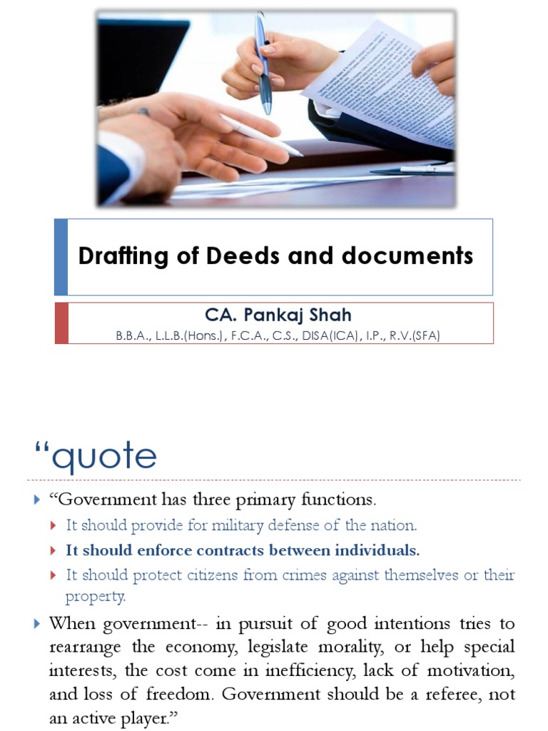 Drafting of Commercial Agreements and Documents - Pankaj Shah | PDF ...
