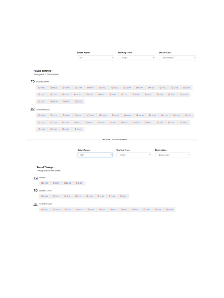 MTC-105 & 105A - Bus Timing | PDF