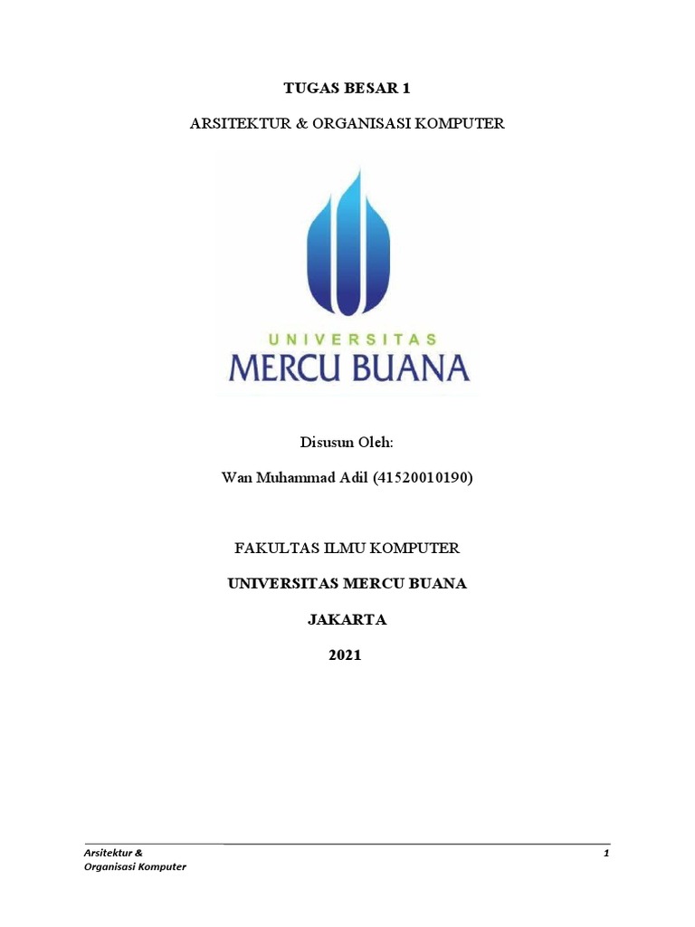 Arsitektur dan Organisasi Komputer | PDF