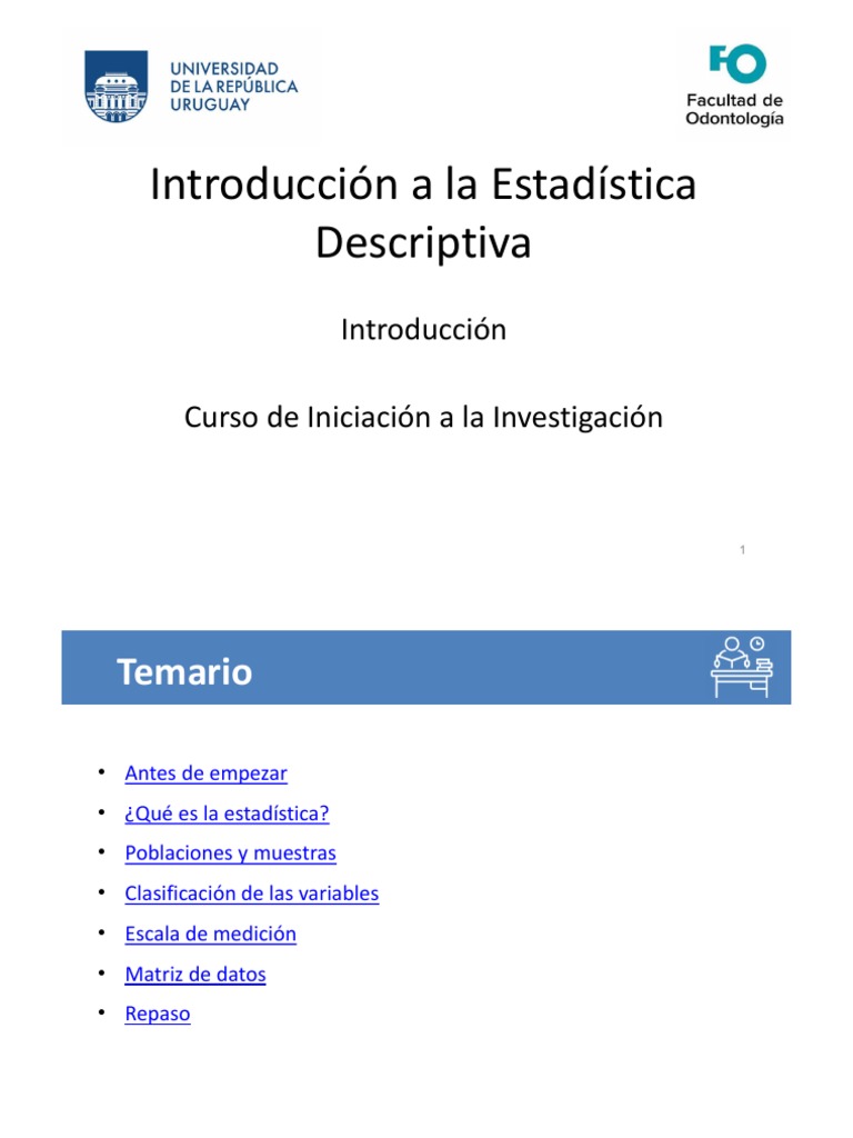 Introducción A La Estadística | PDF | Nivel de medida | Estadísticas