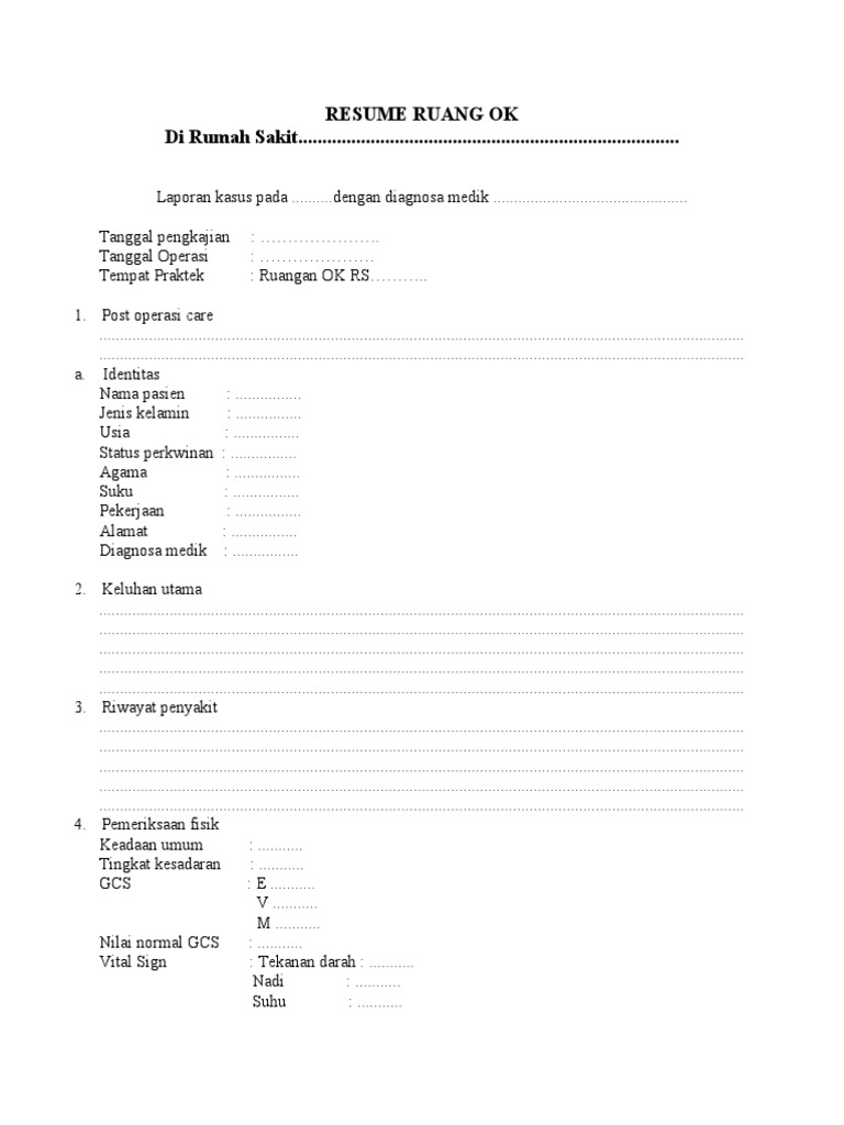 Resume Ruang Ok | PDF | Teknologi & Rekayasa