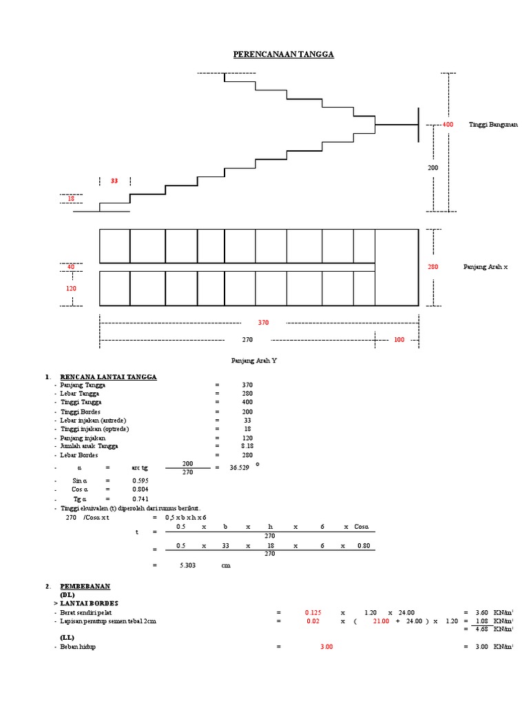 Perhitungan Tangga | PDF
