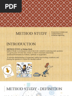 WORK STUDY (WORK MEASUREMENT & METHOD STUDY) of PRODUCTION TECHNOLOGY ...