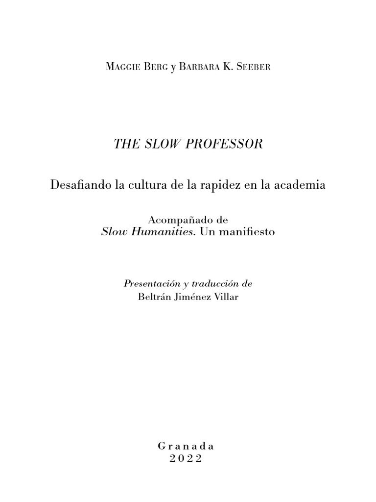 The Slow Professor | PDF | Ciencia y matemática
