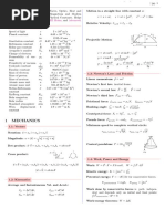 Advanced Higher Physics Data Sheet | PDF | Torque | Motion (Physics)