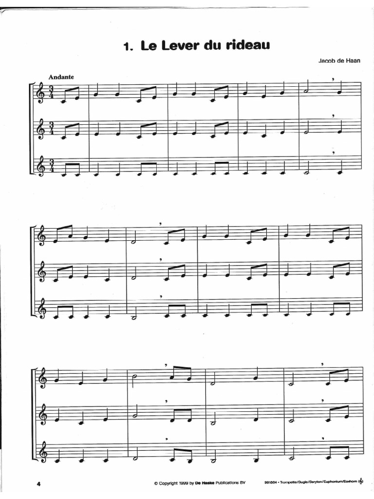 LE LEVER DU RIDEAU Trío | PDF