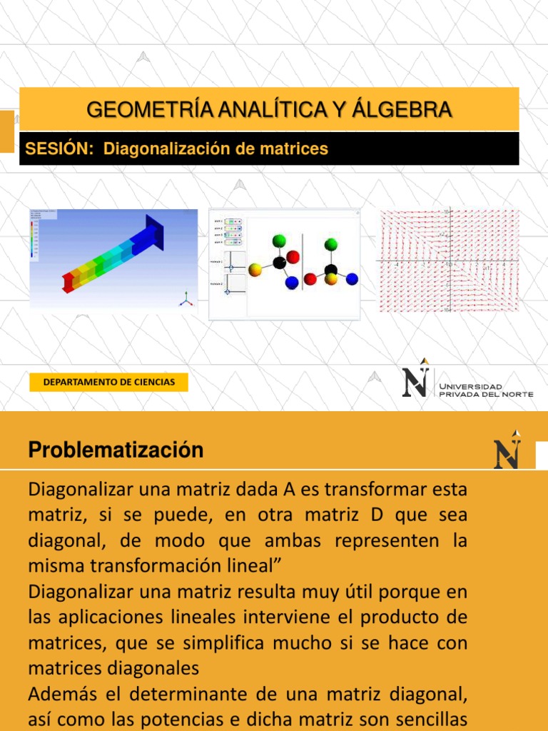 Diagonalización de Matrices | PDF | Matriz (Matemáticas) | Valores propios y vectores propios