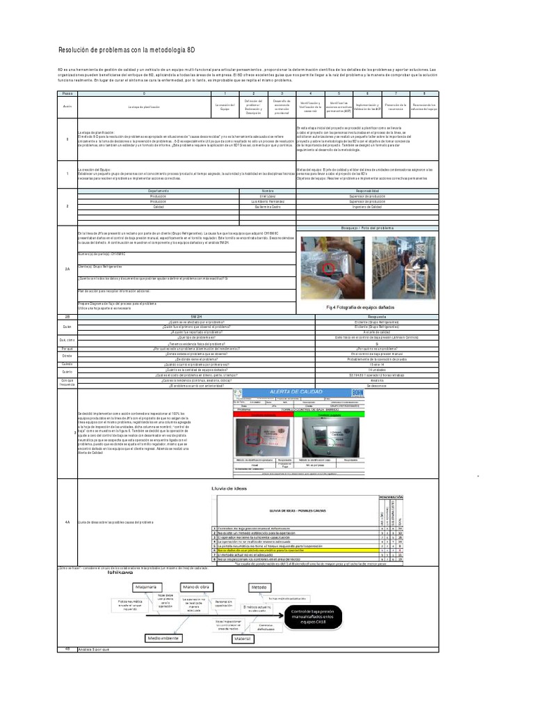 Plantilla 8d Excel Español | PDF
