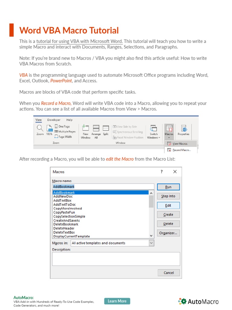 4 PDFsam Word-VBA-Tutorial | PDF | Art | Computers