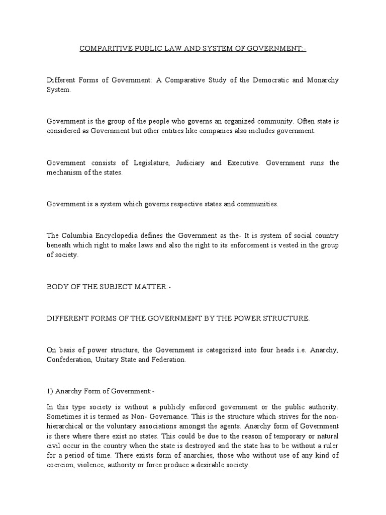 Forms of Government | PDF | Government | Government Of India