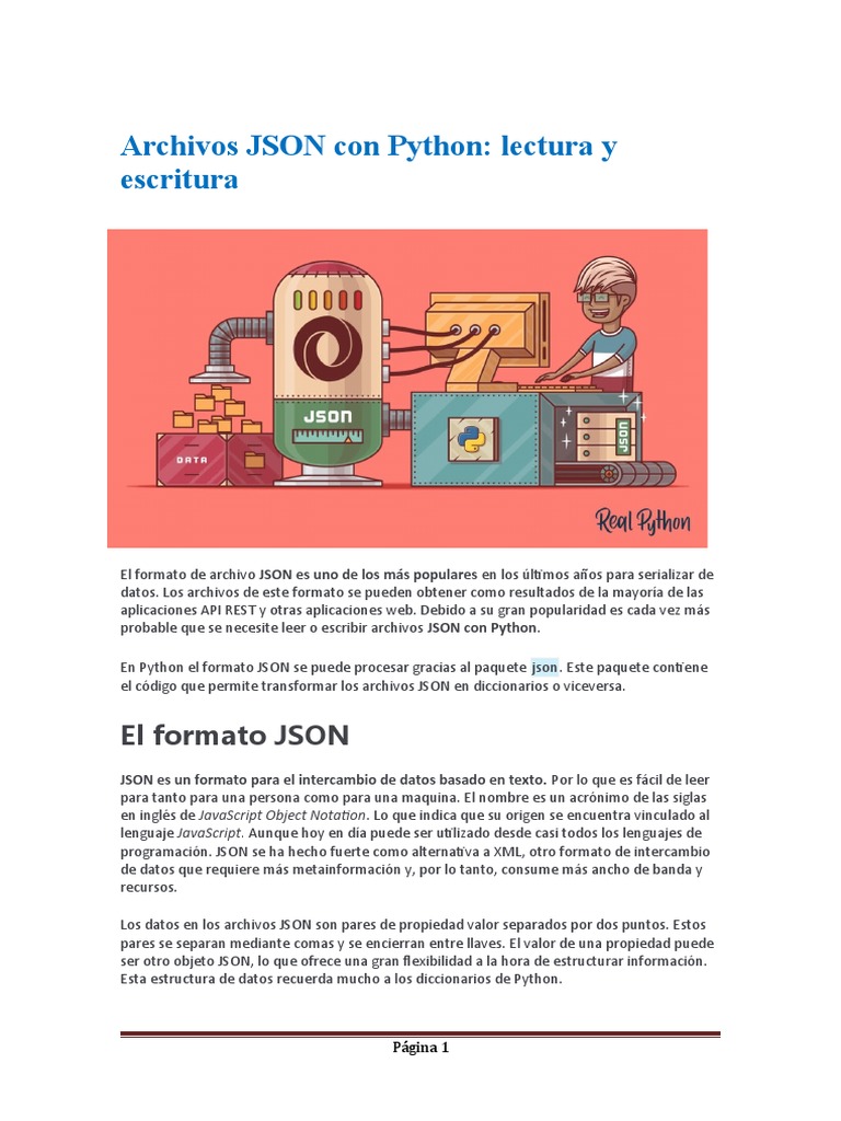 Archivos JSON Con Python | PDF