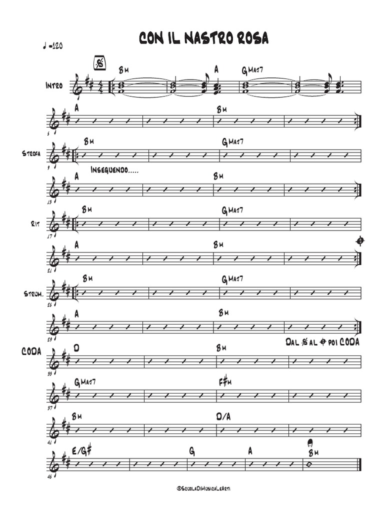 Con Il Nastro Rosa - Partitura | PDF