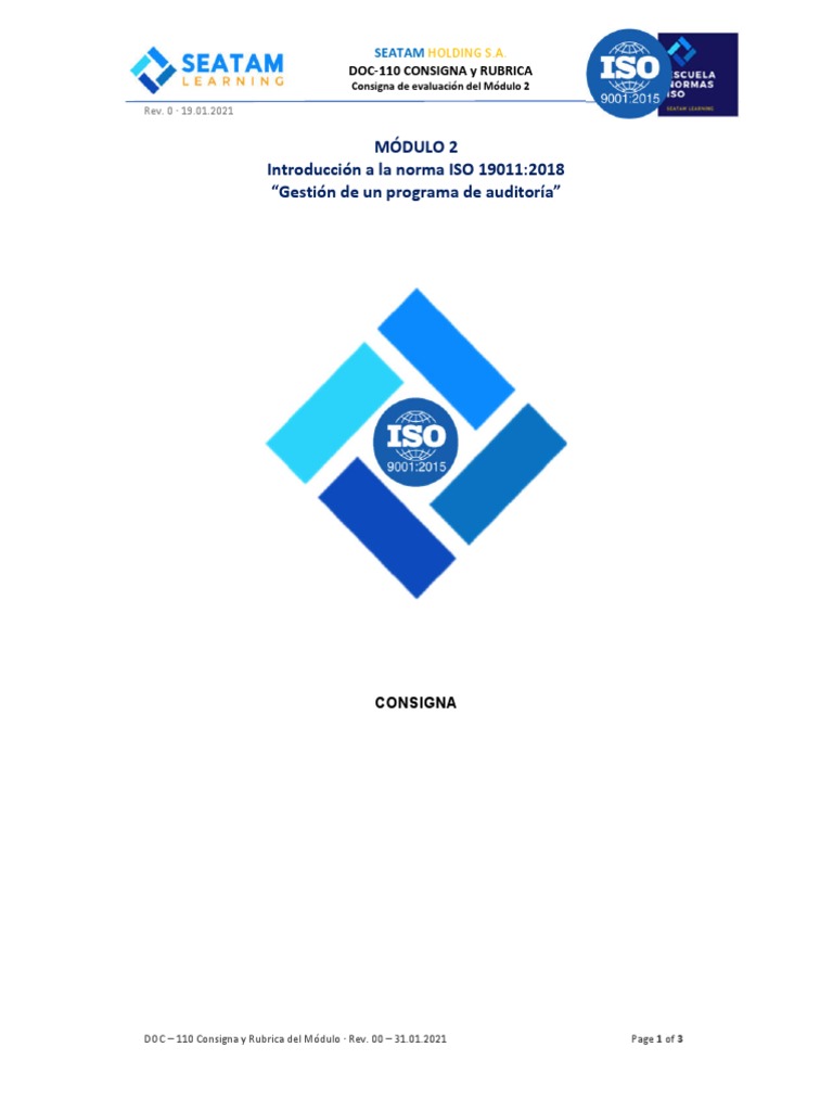 110 Consigna y Rubrica Modulo 2 | PDF