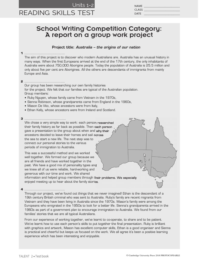 Talent Level 2 Reading Skills Tests | PDF | Climate Change | Weather