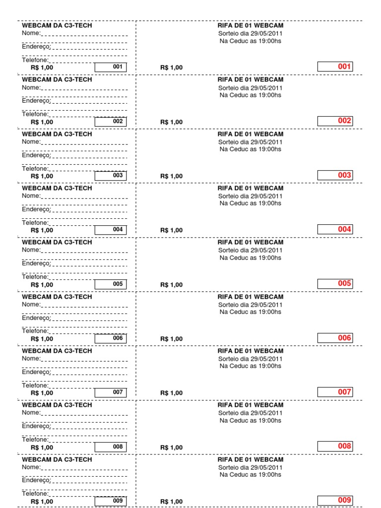 SISTEMAZ - Visualiza Impressão de Rifa | PDF