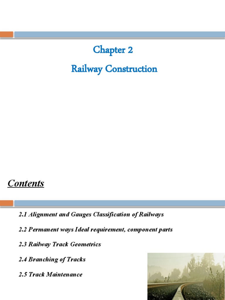 Lecture 2 - Railway Construction Part 1 | PDF