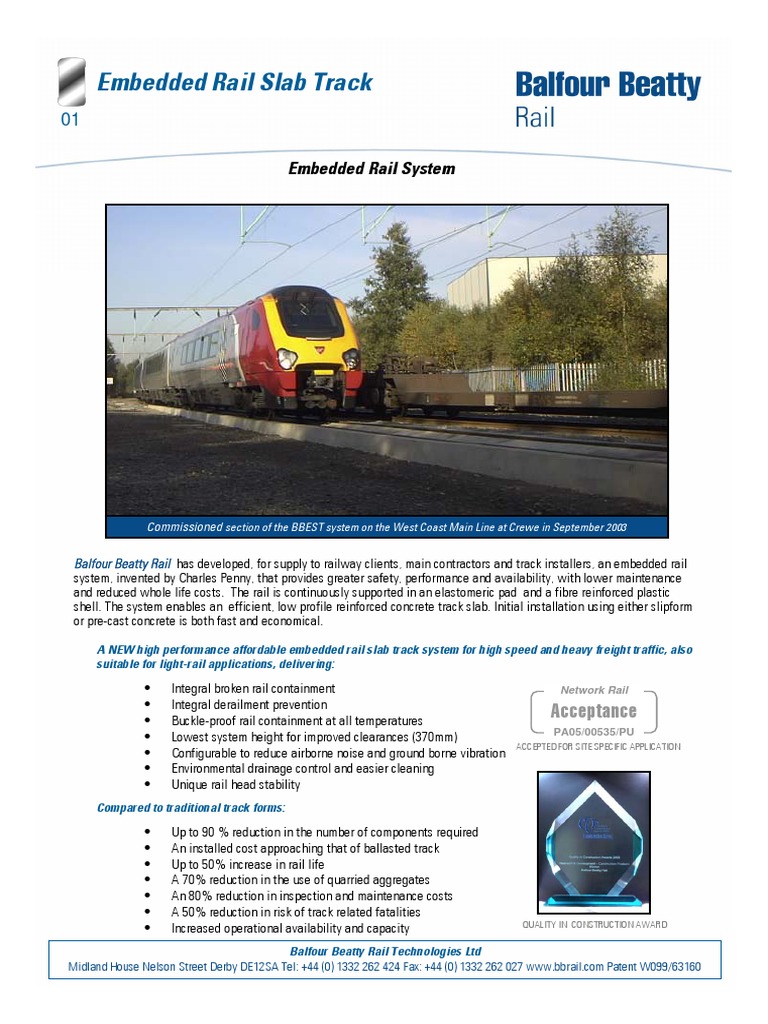 Embedded Rail System Datasheet | PDF