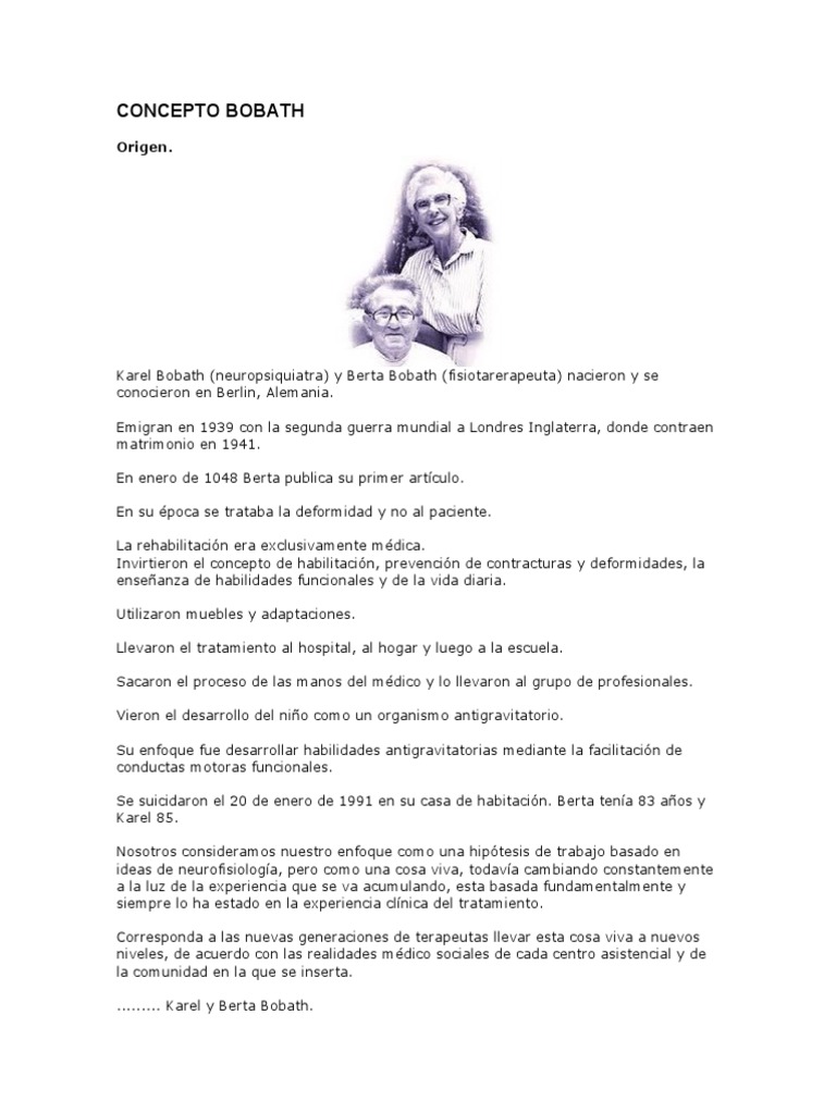 Concepto Bobath | PDF | Sistema nervioso | Neurociencia