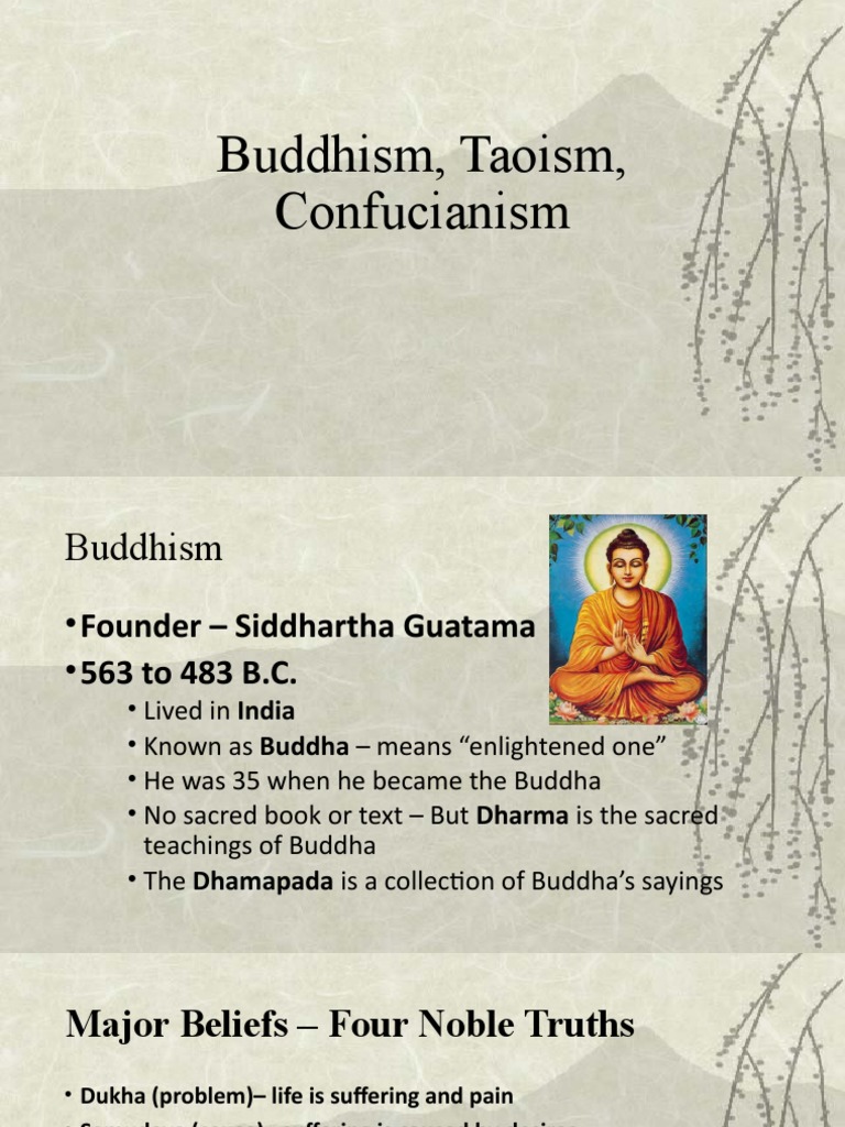 Buddhism Taoism Confucianism | PDF | Religion & Spirituality