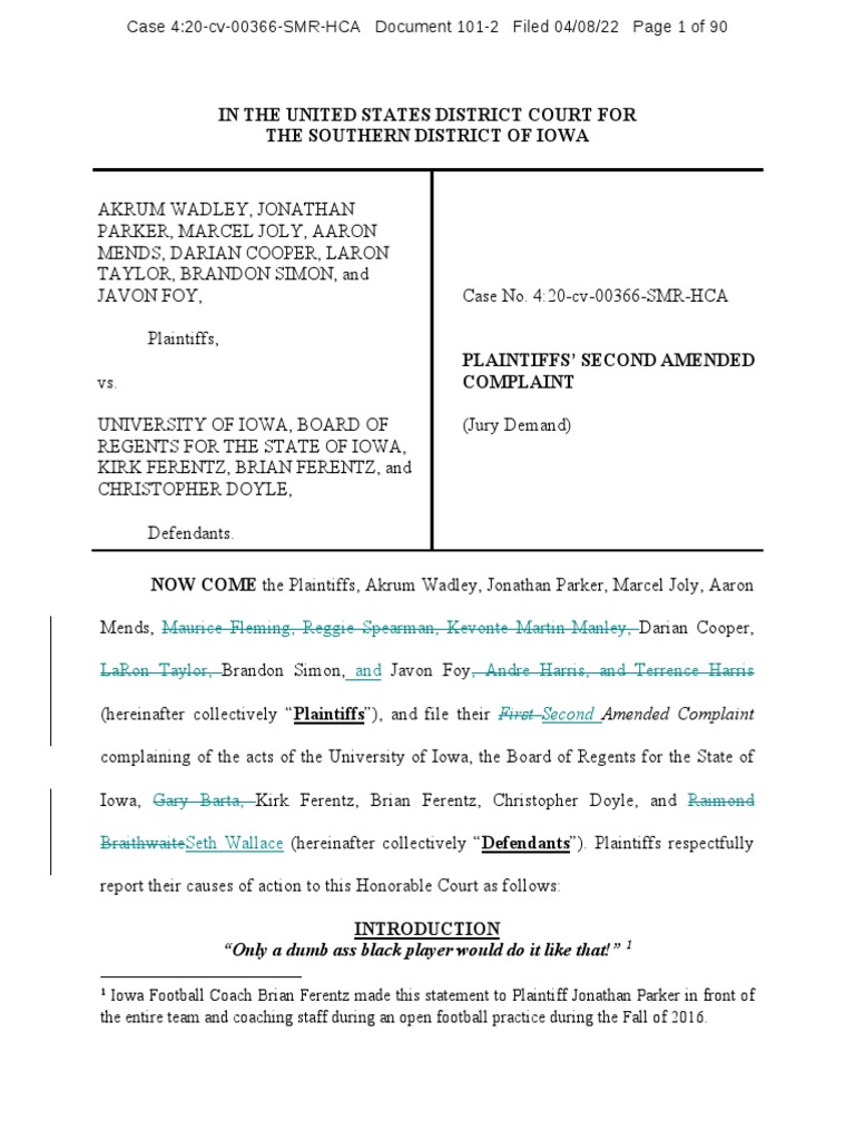 Second Amended Complaint at Deadline April 8 2022 | PDF