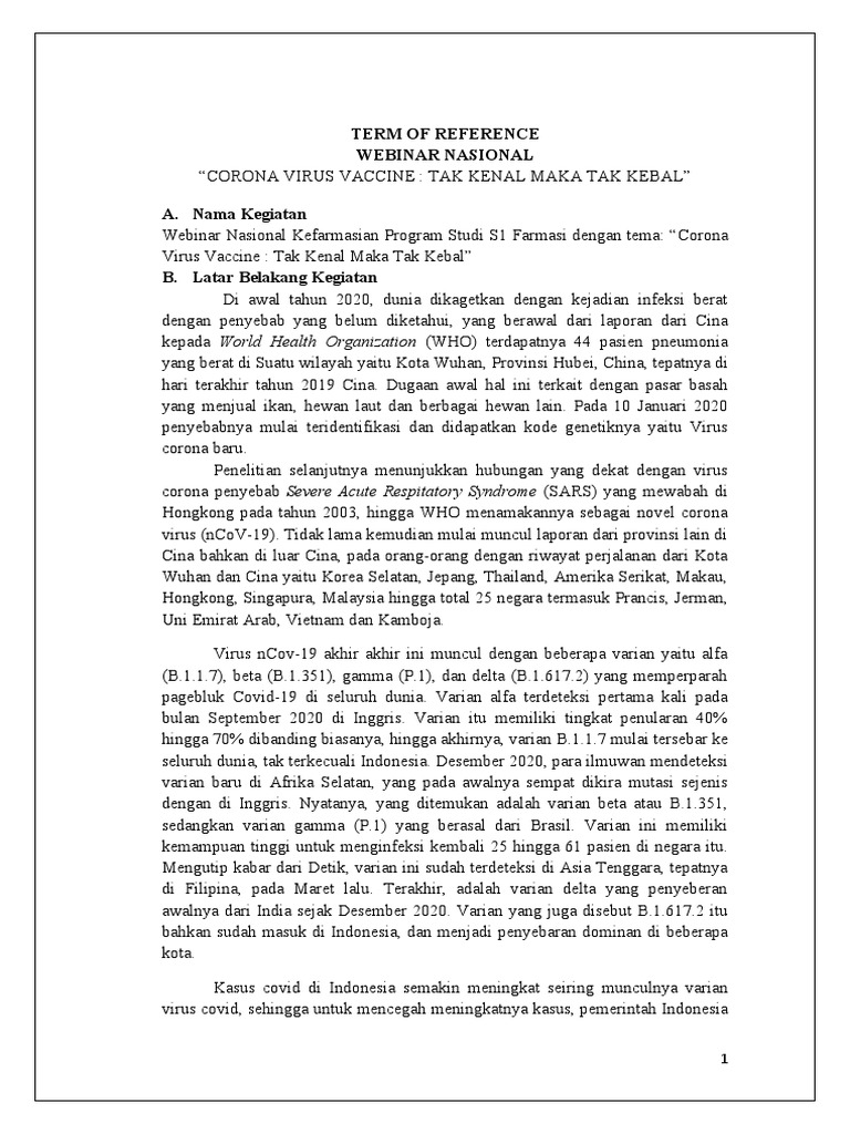 Term of Reference | PDF