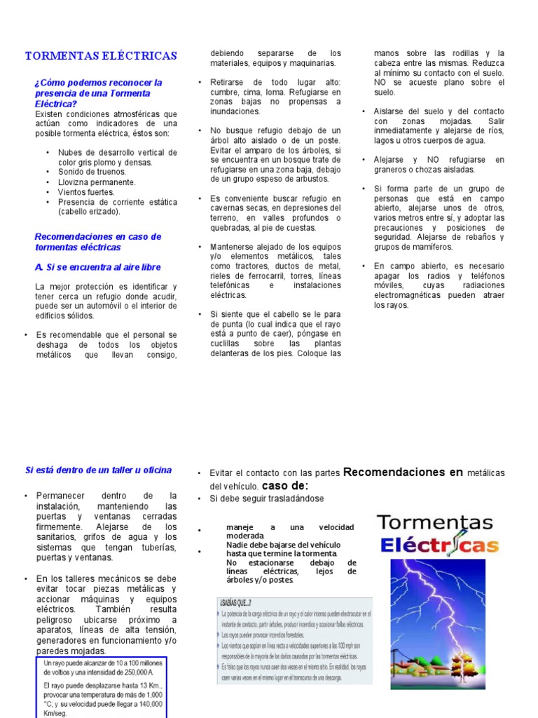 Tríptico TORMENTAS ELÉCTRICAS | PDF