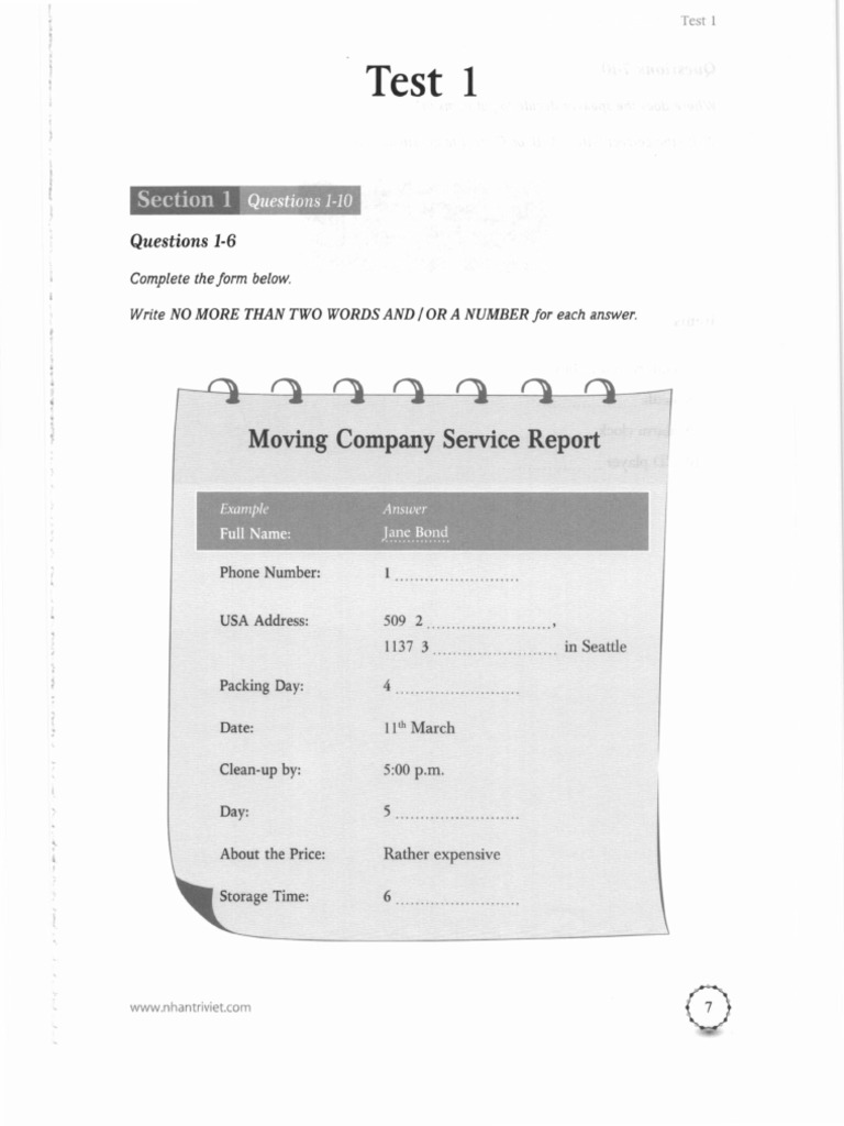 Ielts Listening Recent Actual Tests - Test 1 - Sections 1 & 2 | PDF ...