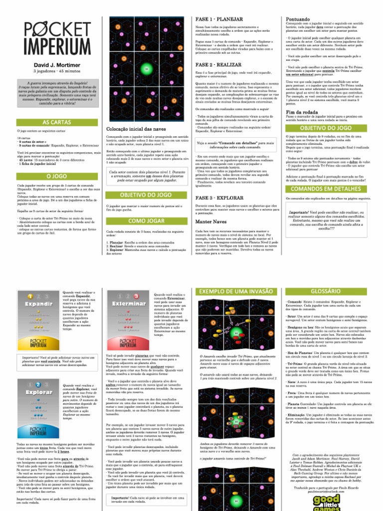 Pocket Imperium - Regras PT BR | PDF