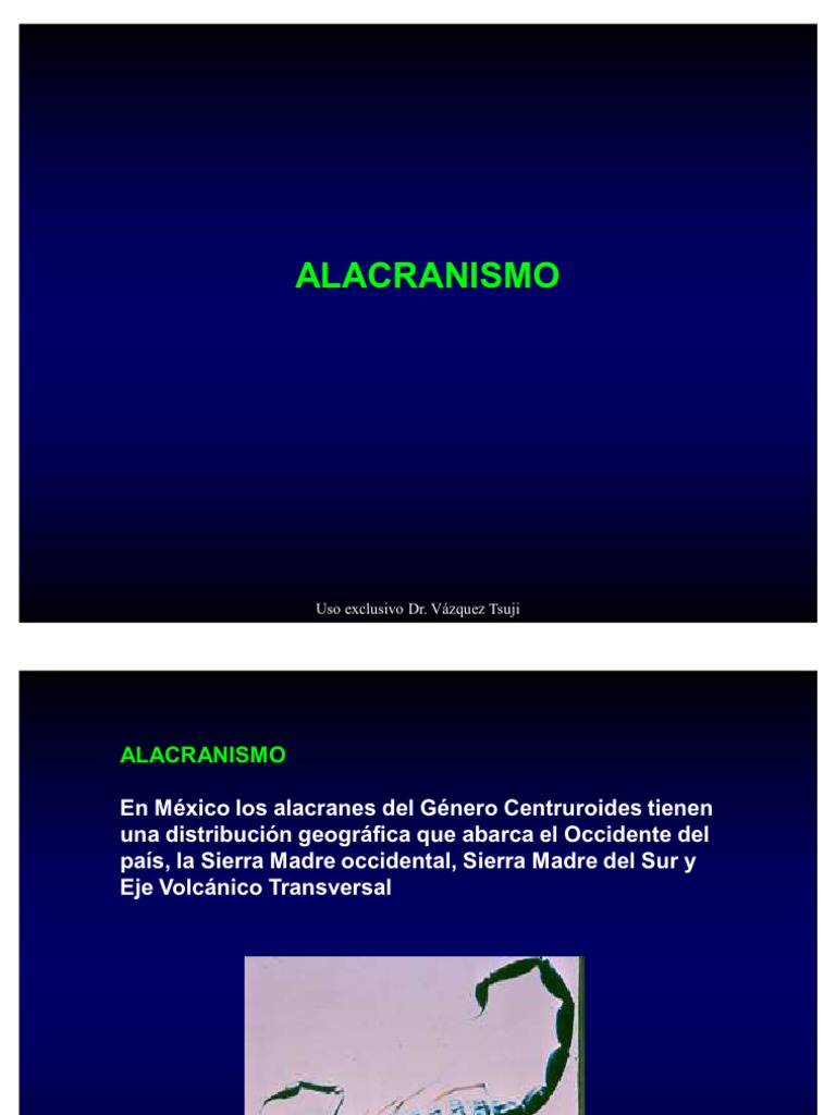 Alacranismo | PDF | Especialidades Medicas | Medicina