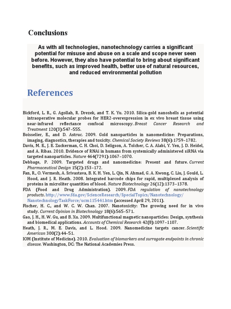 Conclusions | PDF | Science & Mathematics